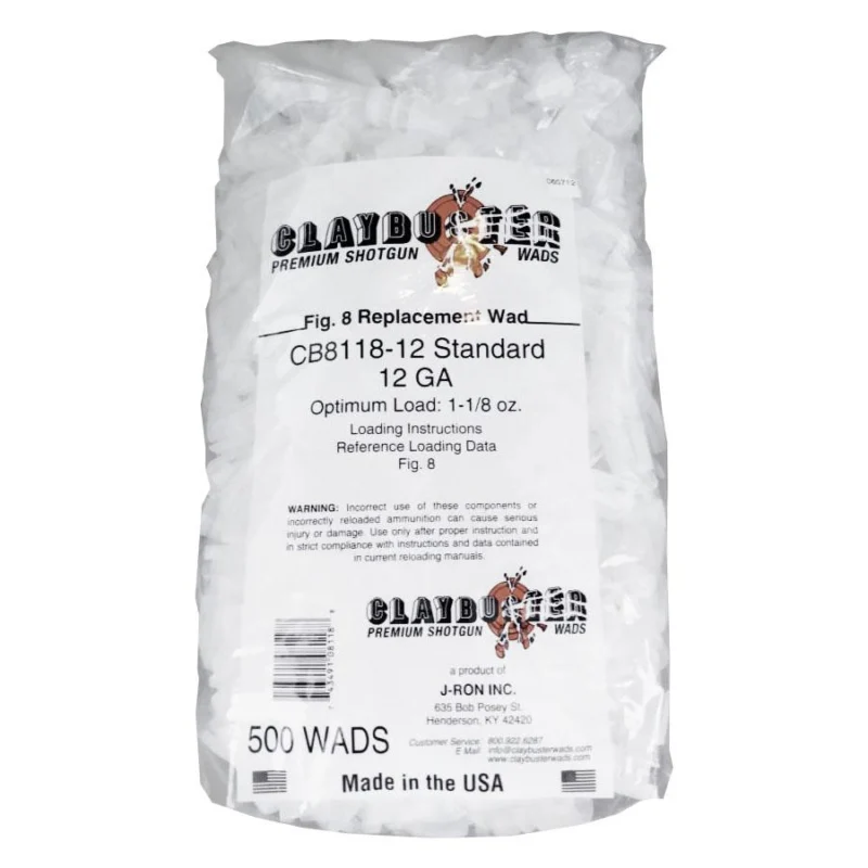 Claybuster Shotshell Wads - 12 Ga 1-1/8 Oz Replaces WAA12 500/pk - Don ...